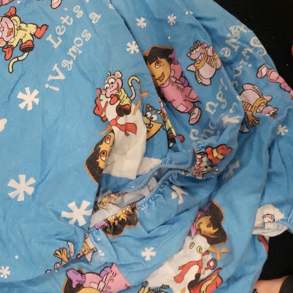 Nickelodeon | Bedding | Dora The Explorer Nick Jr Blue Fitted Twin ...